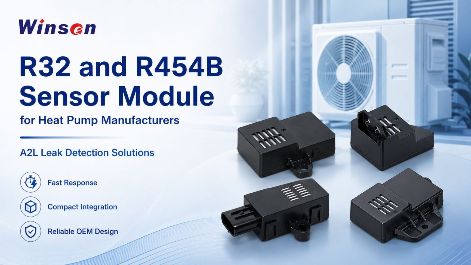 R32 and R454B Sensor Module for Heat Pump Manufacturers | Winsen
